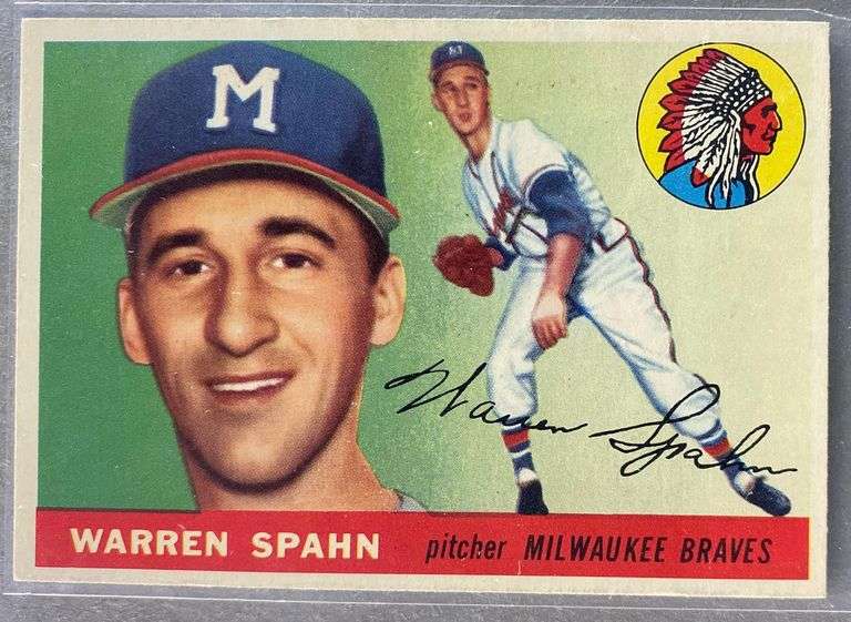 1955 Topps Warren Spahn #31 - Matthew Bullock Auctioneers