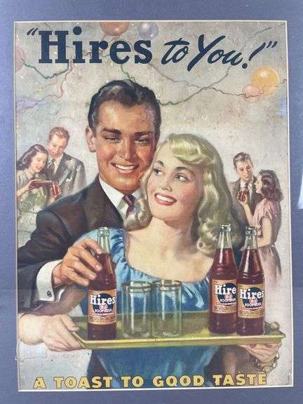 Vintage Hires Root Beer Advertising Poster Matthew Bullock Auctioneers