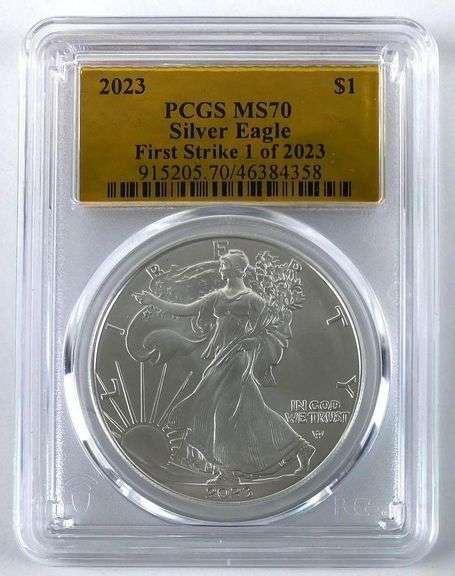 2023 American Silver Eagle First Strike 1 of 2023 (PCGS) MS70 - Matthew Bullock Auctioneers