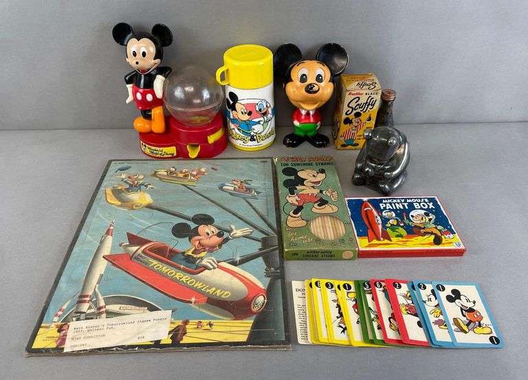 Group of 9 Vintage Walt Disney Mickey Mouse Items - Matthew Bullock ...