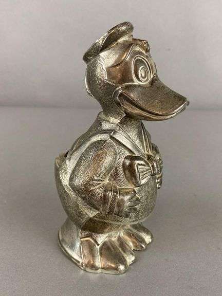 Walt Disney Donald Duck Silver Plated Coin Bank - Matthew Bullock ...