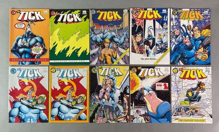 Group of 10 NEC The Tick Comic Books - Matthew Bullock Auctioneers