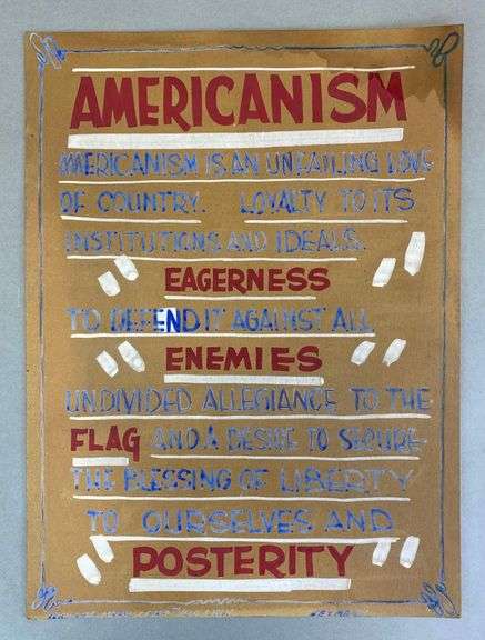 Heymann Hand-Painted Americanism Flyer USA Patriotic Folk Art - Matthew ...
