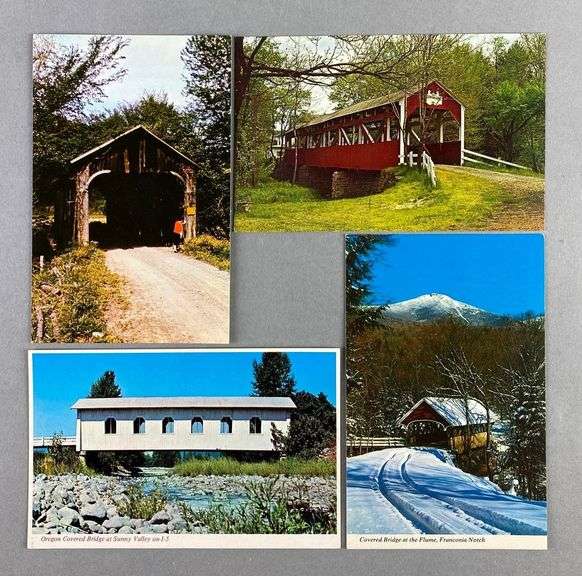 Postcards - 132 Chrome Covered Bridges - Matthew Bullock Auctioneers