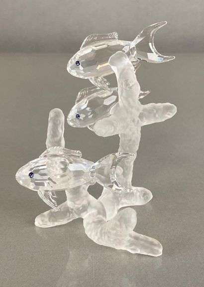 Swarovski Crystal School of Fish with Box - Matthew Bullock Auctioneers