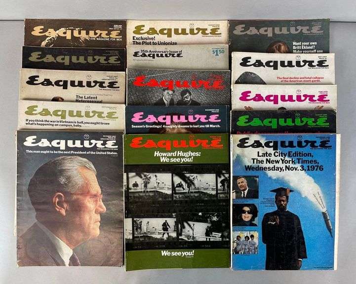 Group of 15 1960s Esquire Magazines - Matthew Bullock Auctioneers