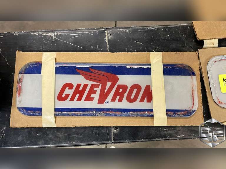 2 GLASS CHEVRON NAME PLATES - Trucks & Auto Auctions
