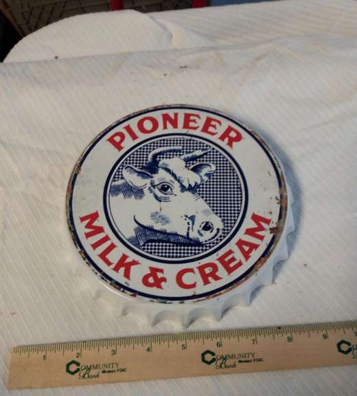 Pioneer Milk and creamer sign - McNatt Real Estate