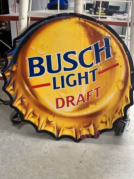 24” Metal 1990 Busch Light sign - McNatt Real Estate