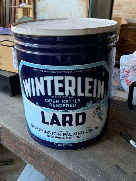 Nice Winterlein 50lb Lard can - McNatt Real Estate
