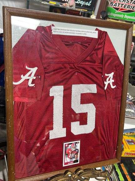 Framed Xavier McKinney jersey and card - McNatt Real Estate