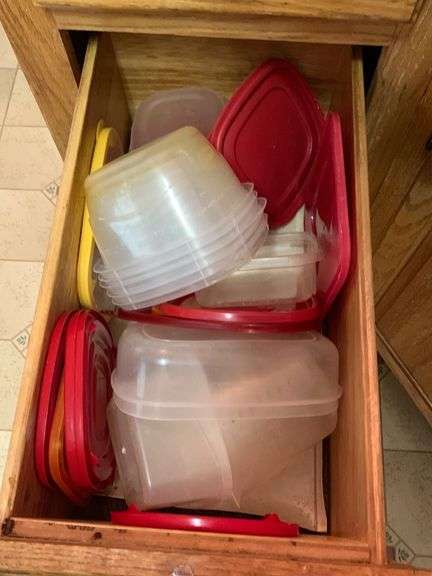2 drawers of Plasticware containers - McNatt Real Estate