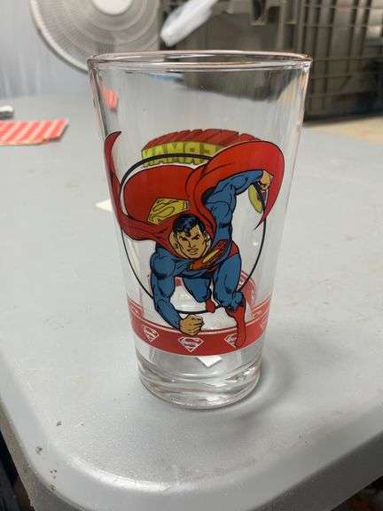 Superman DC Comic drinking glass - McNatt Real Estate