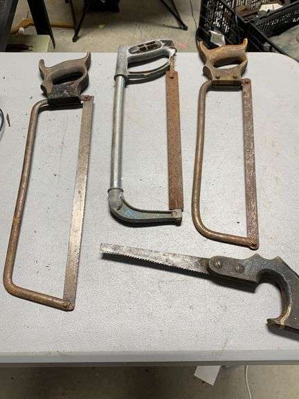 2 old meat saws -hacksaw and misc saw - McNatt Real Estate