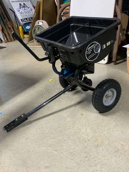 Like new ! Precise Fit 85lb poly spreader - McNatt Real Estate