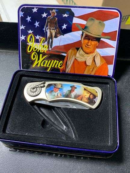 John Wayne collectors tin and knife set - McNatt Real Estate