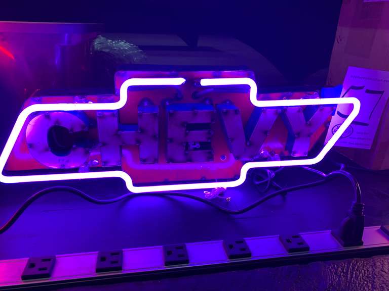 chevy neon sign - McPherson Auction & Realty