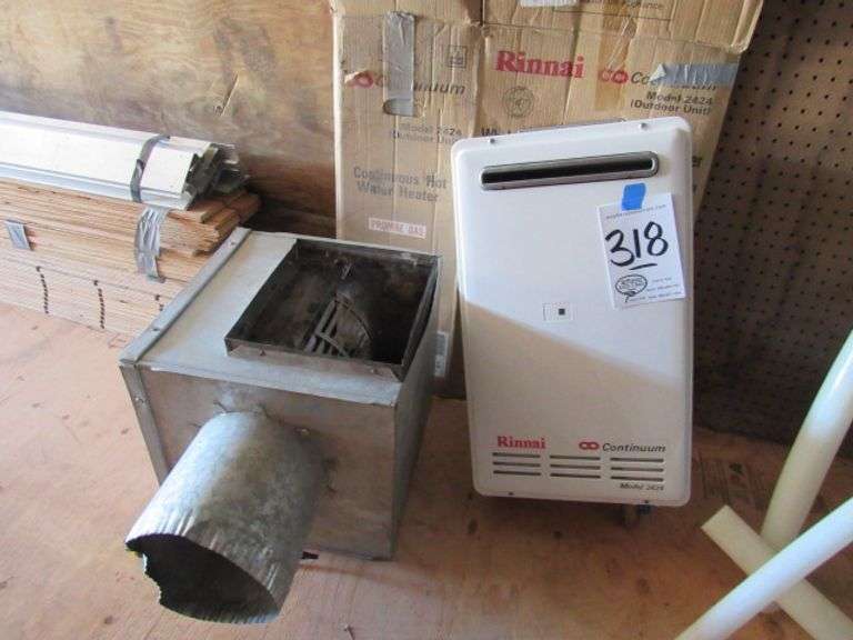 RINNAI CONTINUUM MODEL:2424 MARKED AS PROPANE AND SQUIRREL CAGE FAN ...