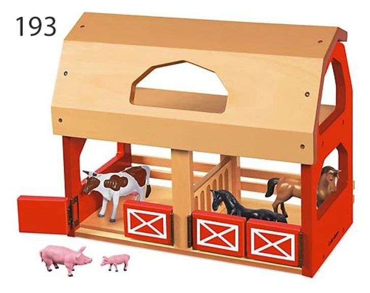 Wooden Lakeshore Learning barn. Includes the classic farm animal ...