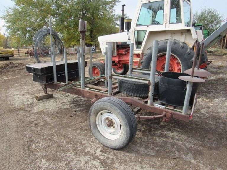 CUSTOM MADE FENCING TRAILER WITH RACKS - TOOL BOX - SINGLE AXLE - SELLS ...