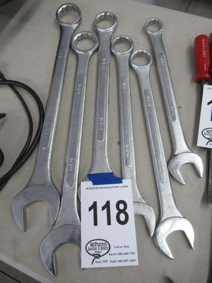 LARGE OPEN END BOX END WRENCHES - McPherson Auction & Realty
