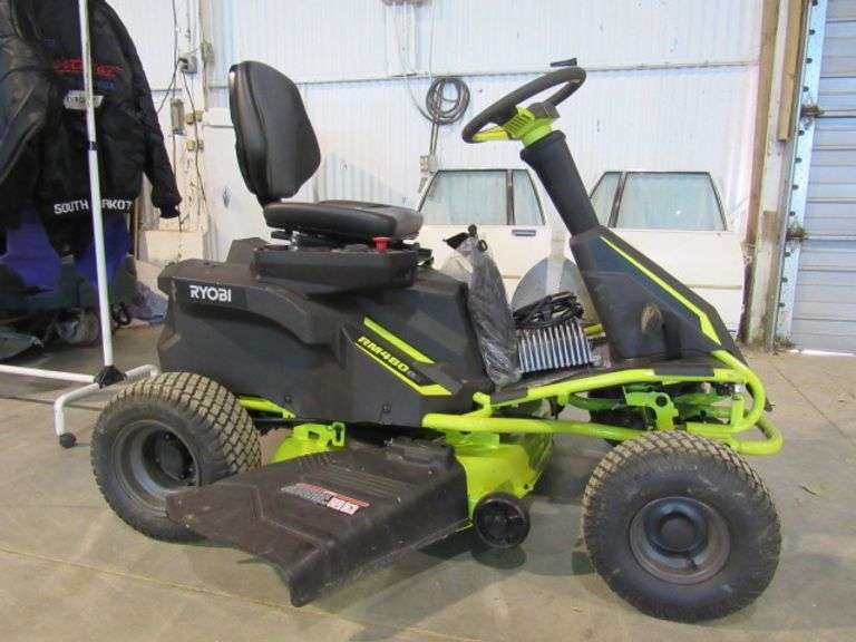 RYOBI RM480ex ELECTRIC RIDING LAWN MOWER - LIKE NEW WITH ONLY 12 HOURS ...