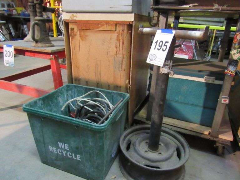 METAL STOCK STAND AND TOTE WITH ASSORTED ELECTRICAL - McPherson Auction ...