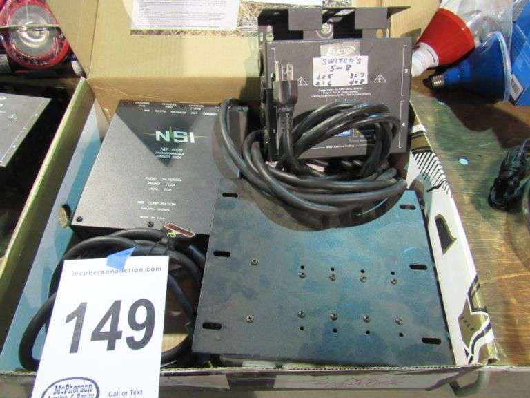 1 DP- 415 4 CHANNEL DMX DIMMER/SWITCH PACK, 2 NSI ND4600 PROGRAMMABLE ...