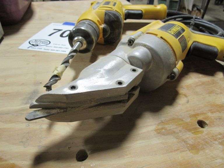 DEWALT DW890 18 GAUGE SWIVEL HEAD SHEAR AND 3/8" ELECTRIC DRILL ...