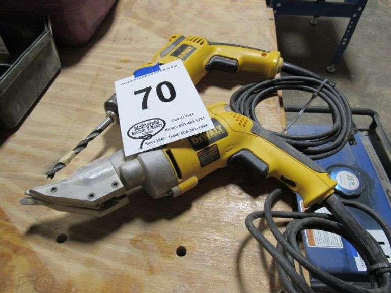 DEWALT DW890 18 GAUGE SWIVEL HEAD SHEAR AND 3/8" ELECTRIC DRILL ...