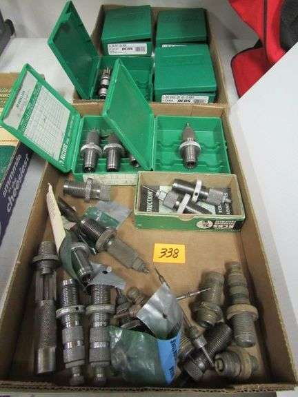 2 BOXES WITH SEVERAL RELOADING DIES - SEE PHOTOS FOR DETAILS OF ...