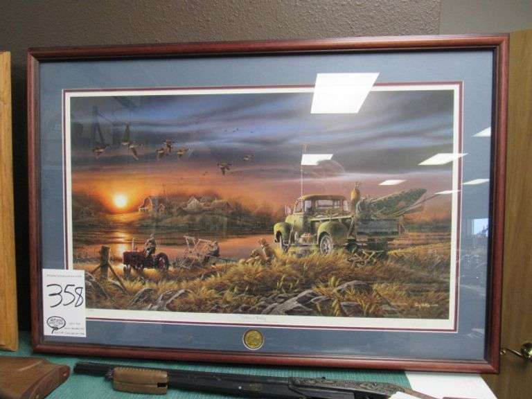 40"X27" TERRY REDLIN ''PATIENTLY WAITING'' 60TH ANNIVERSARY 239/4900 ...