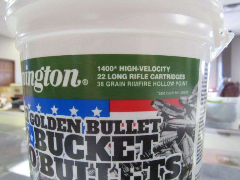 1400 ROUND 22 LONG RIFLE BUCKET OF BULLETS - McPherson Auction & Realty
