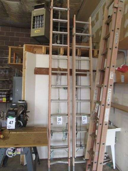 LOUISVILLE 24 FT EXTENSION LADDER - HD ORANGE - McPherson Auction & Realty