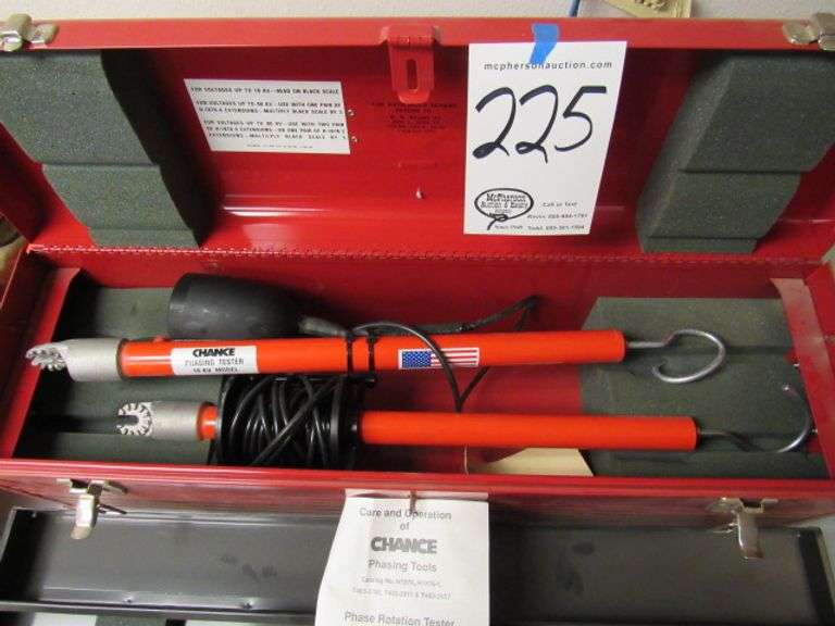 CHANCE MODEL 16KV PHASING TESTER - BRAND NEW- W/ CASE - INCLUDES 2 6 FT ...