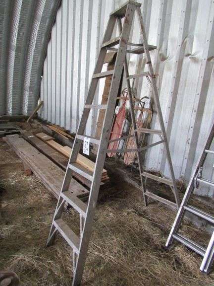 8 FOOT ALUMINUM STEP LADDER - McPherson Auction & Realty