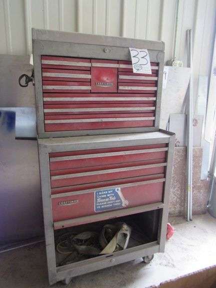27" CRAFTSMAN ROLLING TOOL CABINET W/ROLLING BASE AND TOP CABINET ...