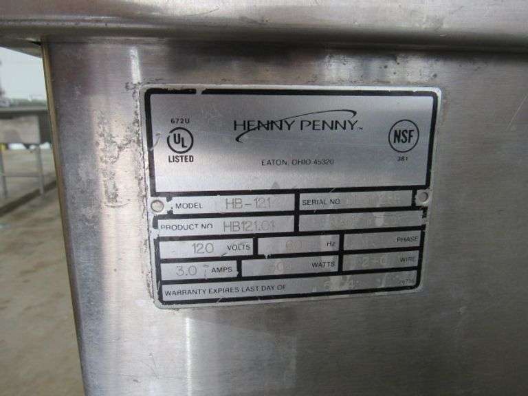 HENNY PENNY BREADING TABLE 17"X37"39"TALL ON CASTERS - CLEAN ...