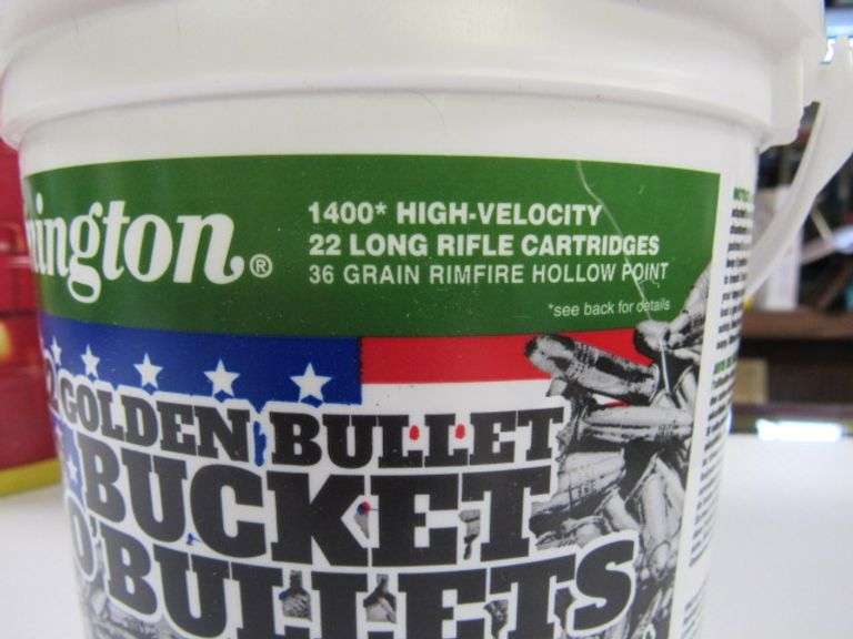 1400 ROUNDS OF 22 LR BUCKET OF BULLETS - McPherson Auction & Realty