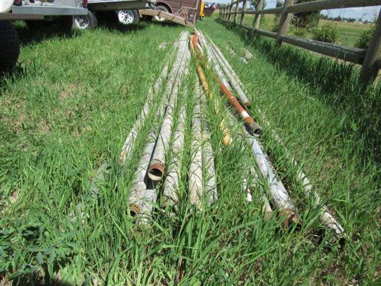 12 - 1 1/2" X 20' GALVANIZED WATER PIPE AND SOME PVC PIPE ALL SELLS AS ...
