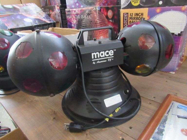 MACE DJ DISCO BALLS, BOX OF RECORDS - McPherson Auction & Realty
