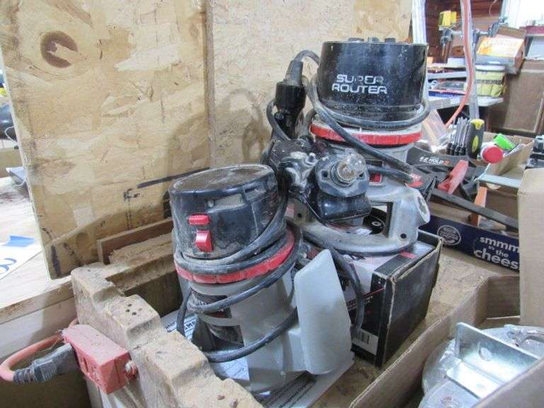 2 CRAFTSMAN ROUTERS, ONE IS A 5/8 HORSE POWER, ROUTER LETTER TEMPLATE ...