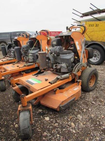 SCAG V-RIDE STAND ON ZERO TURN MOWER - KAWASAKI GAS ENGINE - 36" MOWER ...