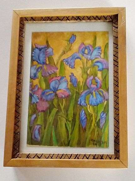 LOT 72--Rosemary Goodson Framed Print "Iris" - McPherson Auction & Realty