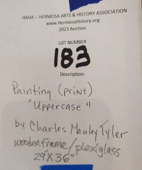 LOT 183--Large framed horse print "Uppercase" by Charles Manly Tyler ...