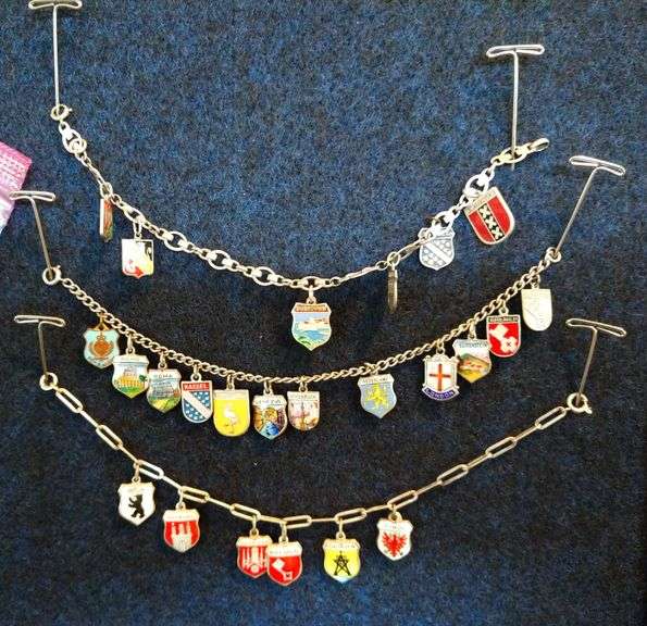 LOT 206--Charm Bracelets, German/European charms, collected 1946 ...