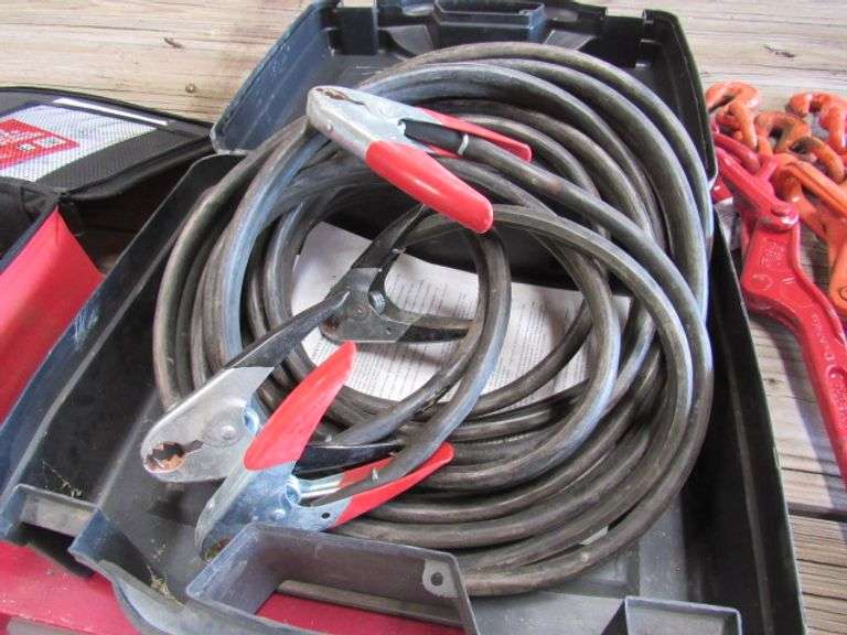 NICE HEAVY DUTY JUMPER CABLES IN PLASTIC STORAGE BOX - McPherson ...
