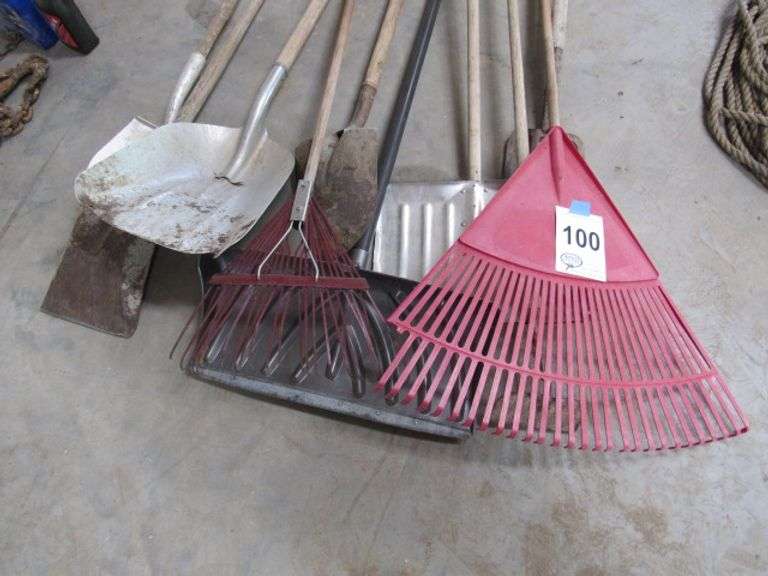 ASSORTMENT OF SHOVELS, RAKES - McPherson Auction & Realty
