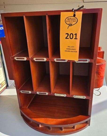 wooden hanging file box - McPherson Auction & Realty