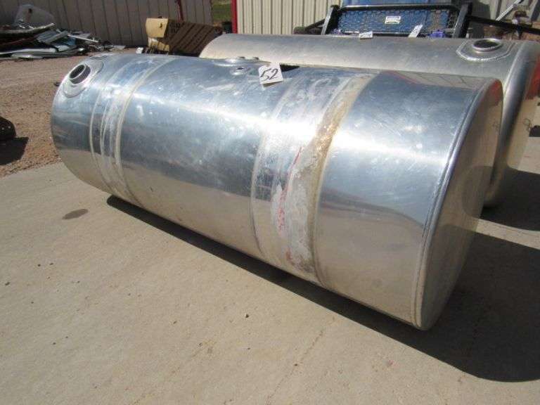 120 GALLON ALUMINUM SADDLE FUEL TANK - 58" LONG X 24" DIAMETER ...